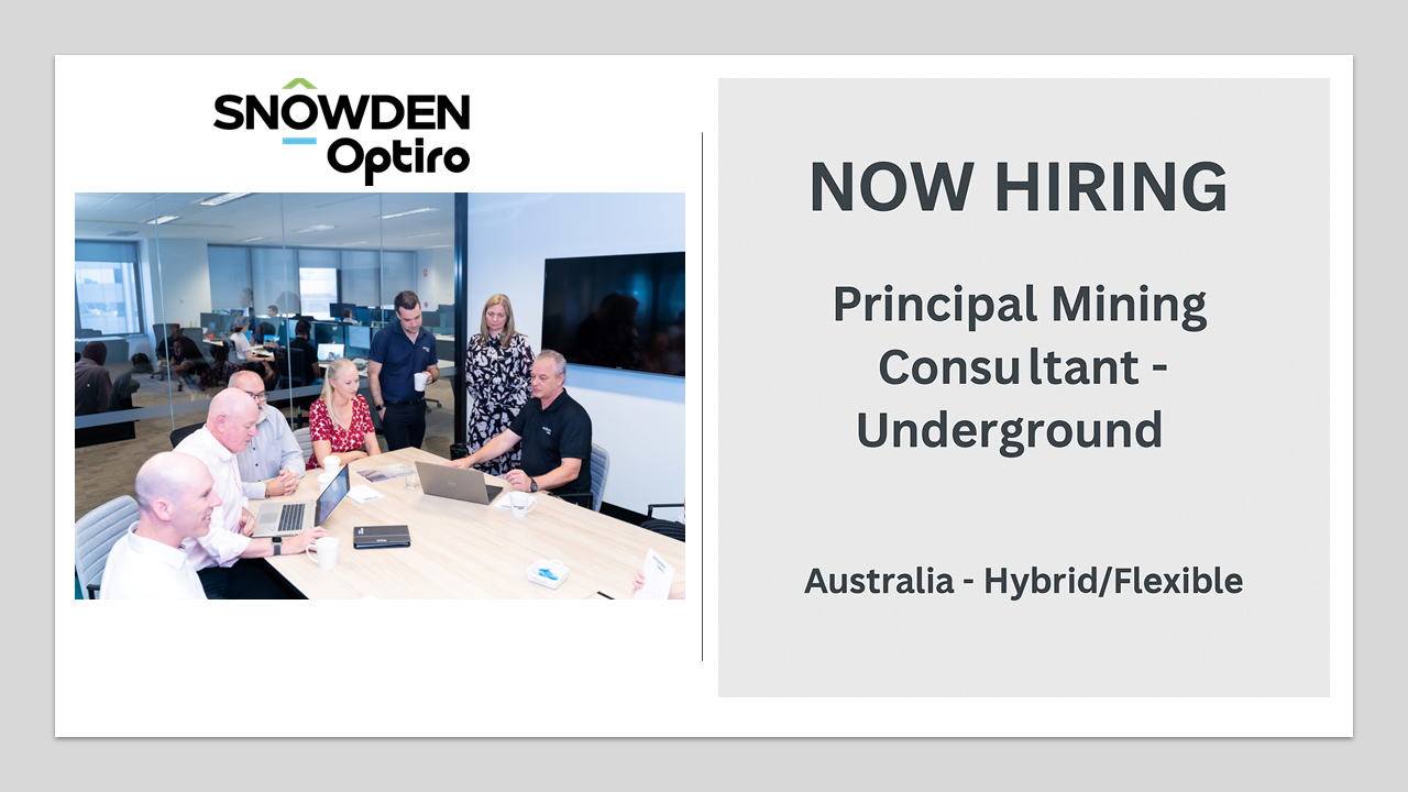 We are recruiting: Principal Mining Consultant - Underground. Australia ...